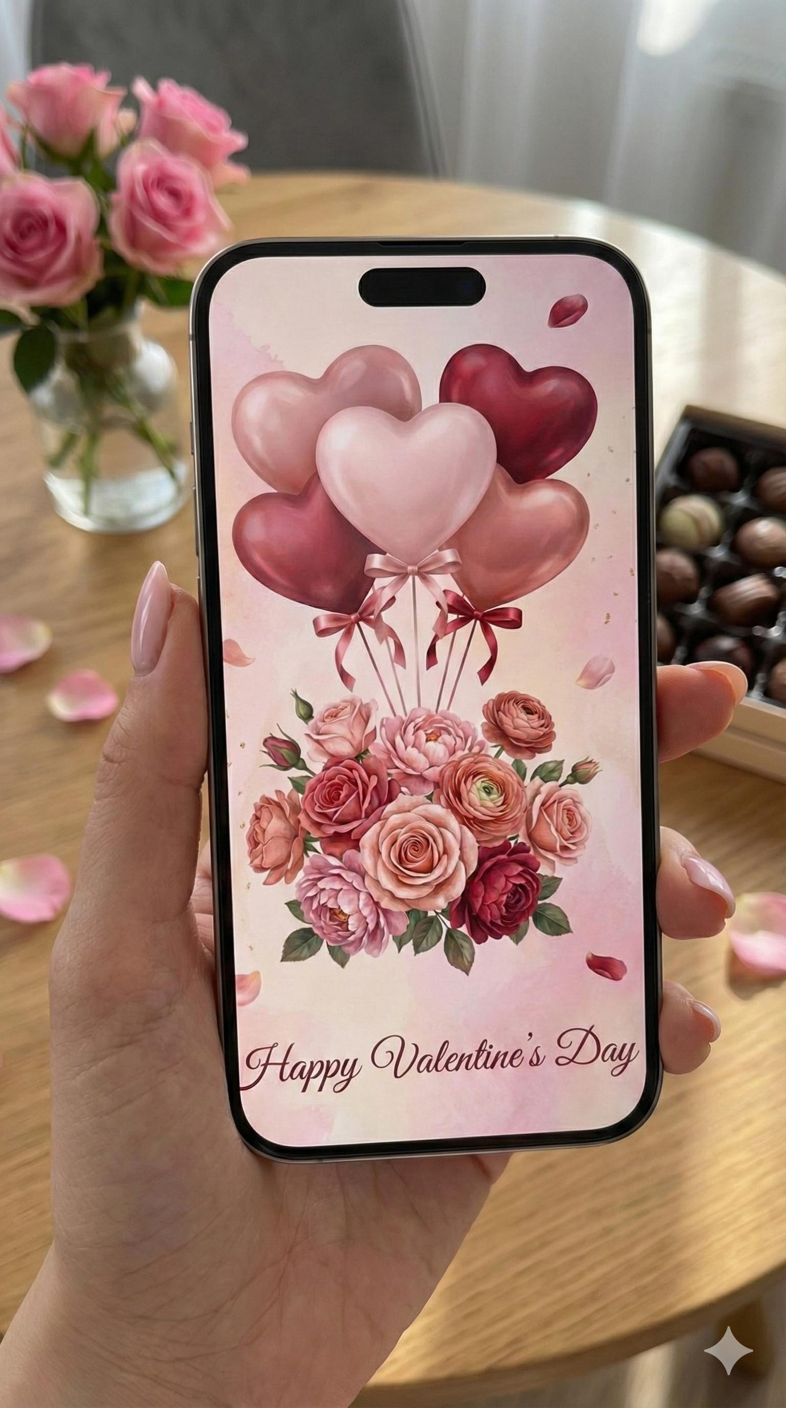 Valentine’s Day Aesthetic Soft Pink Phone Wallpaper Available in Two ...