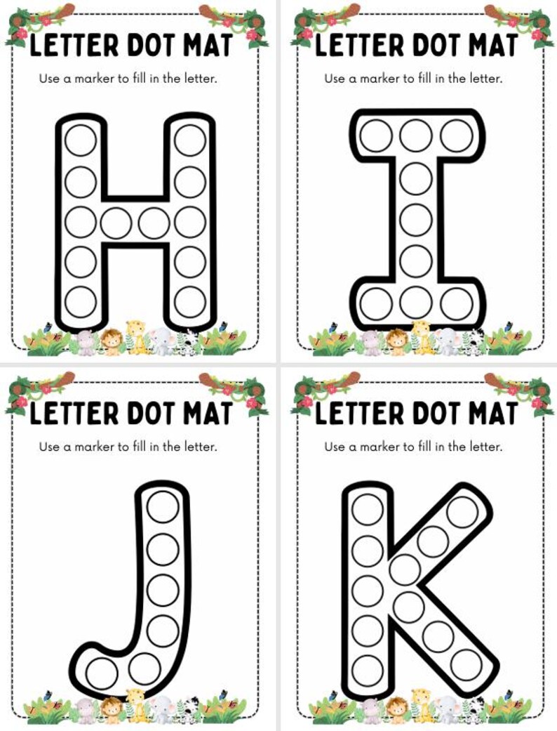 A B C Letter Dot Mat - Etsy