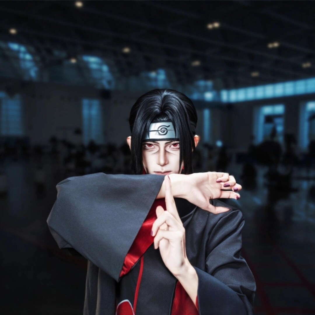Japan Anime Handmade Naruto Akatsuki Itachi Cape｜halloween/uniform ...