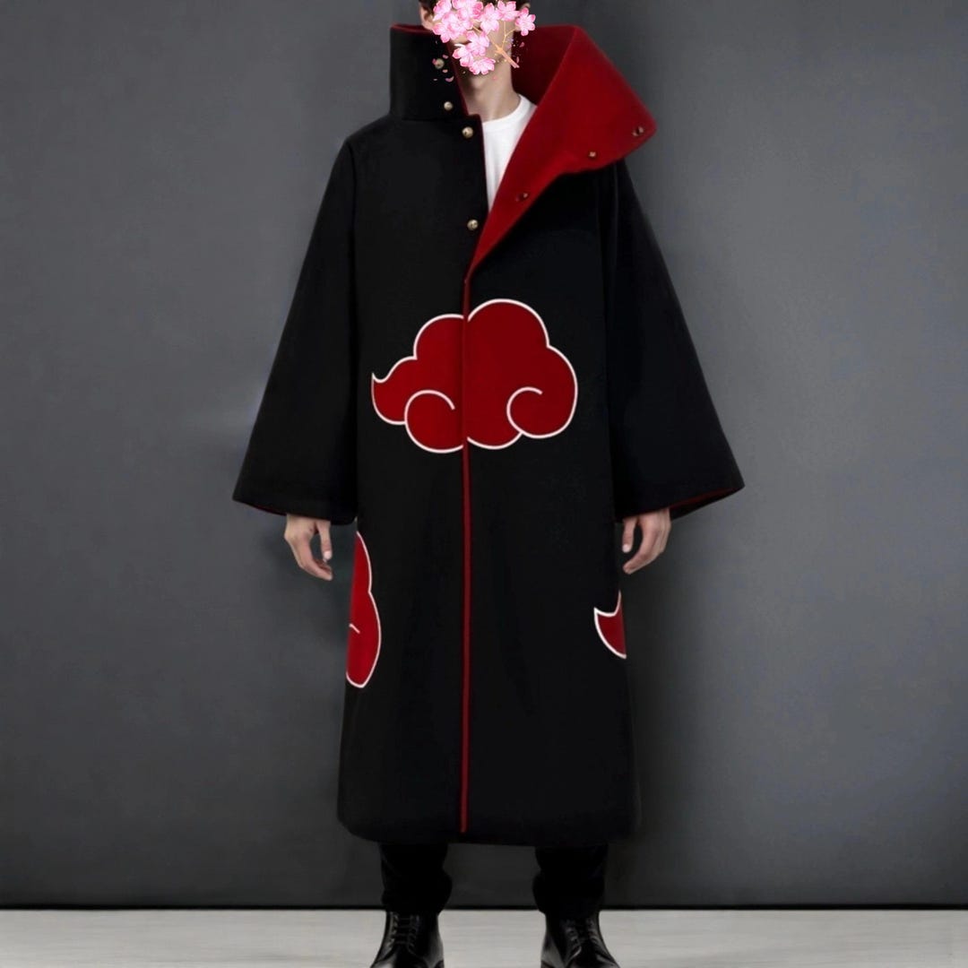 Crimson Cloud Rogue Cloak Cosplay Costume, Ninja Organization Inspired ...