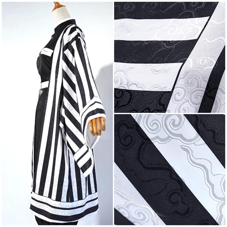 Japanese Anime Ghost Hunter Snake Pillar Iguro Obanai Embroidered Haori ...