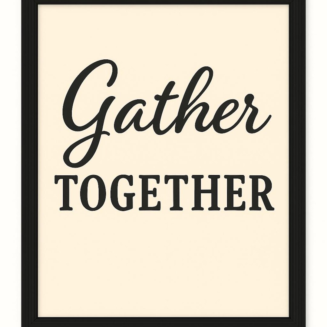 Gather Together Fall Print (fall-harvest Style) - Etsy