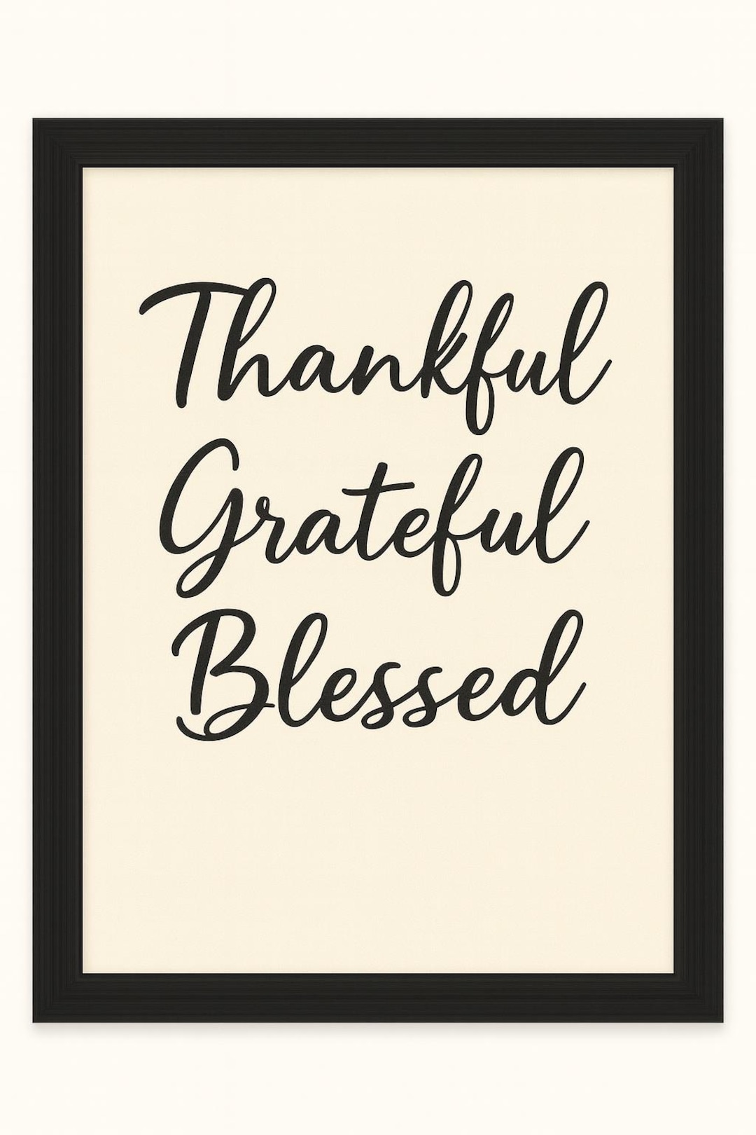 Thankful Grateful Blessed Fall Print (fall-harvest Style) - Etsy