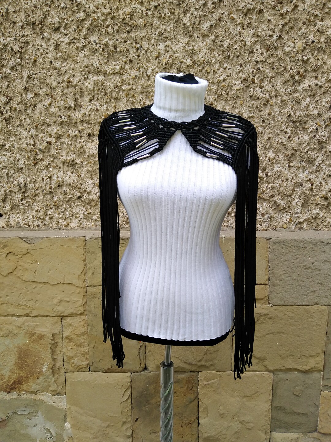 Macrame Shoulder, Macrame Festival Costume, Macrame Tassel, Macrame ...