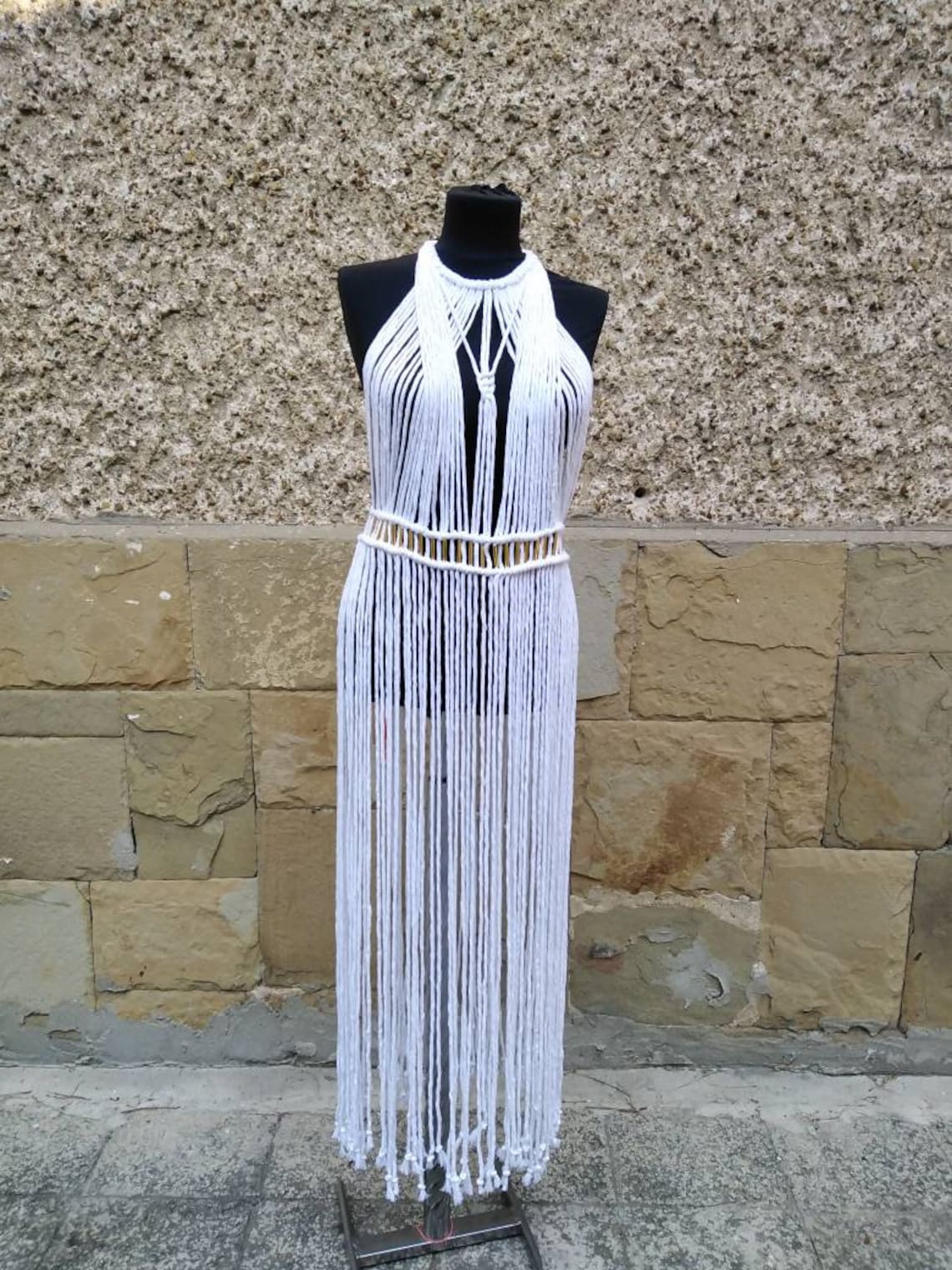 Macrame Dress Festival Dress Beach Party Dress Macrame Boho - Etsy