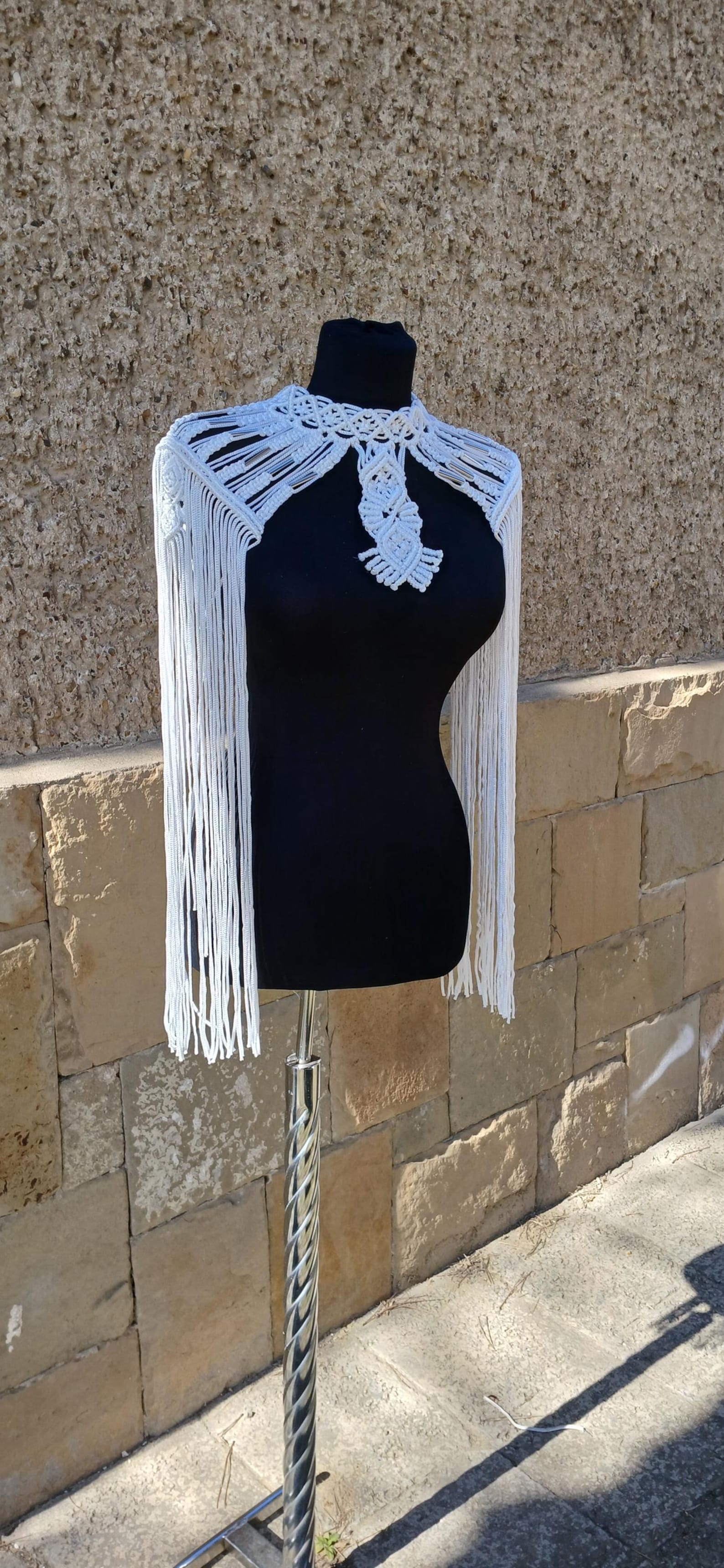 Macrame Cape, Macrame Tassel, Macrame Epaulets, Macrame Festival Outfit ...