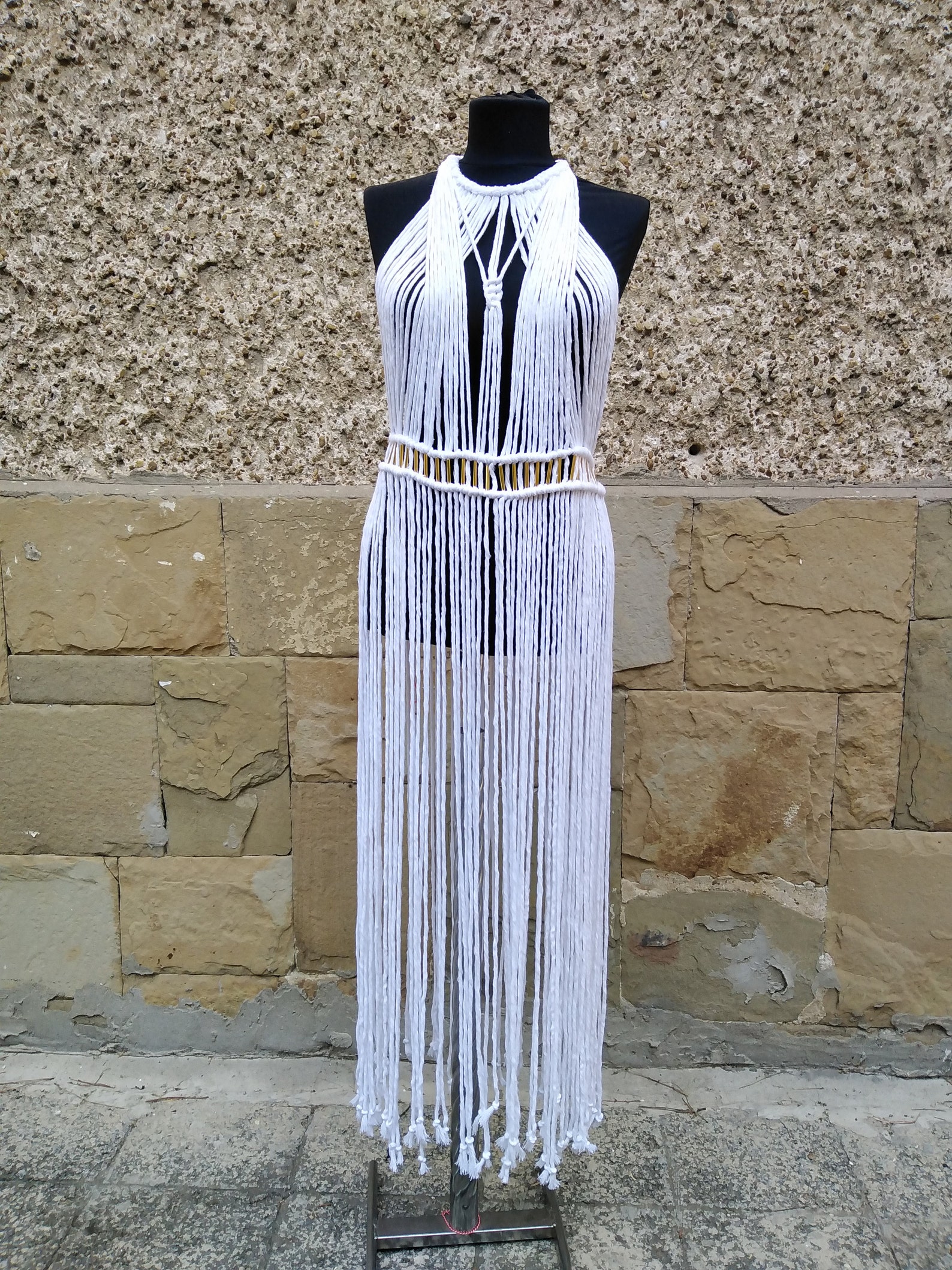 Macrame Dress Festival Dress Beach Party Dress Macrame Boho - Etsy