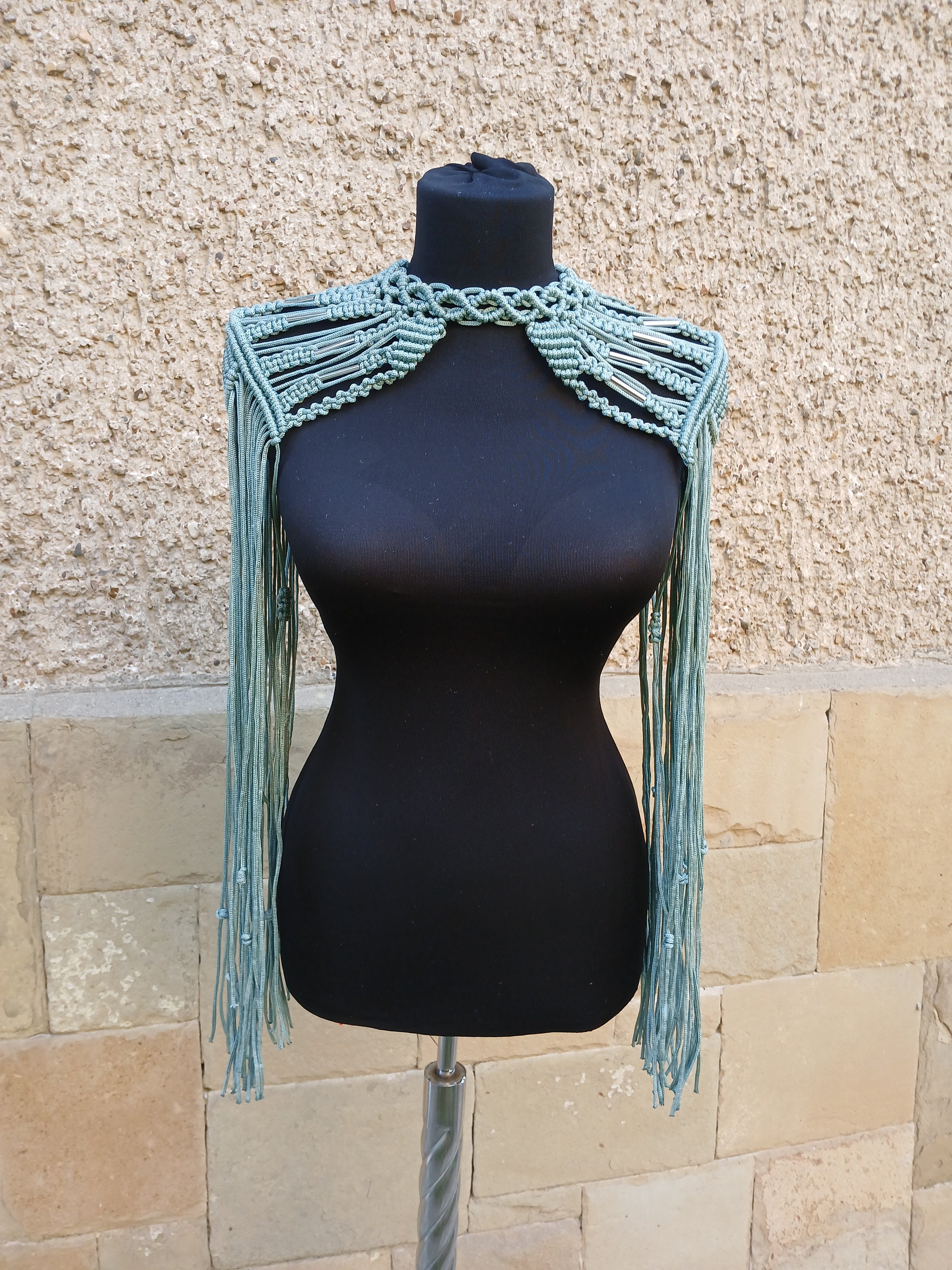 Macrame Shoulder Accessories, Festival Outfit, Party Clothing, Macrame ...