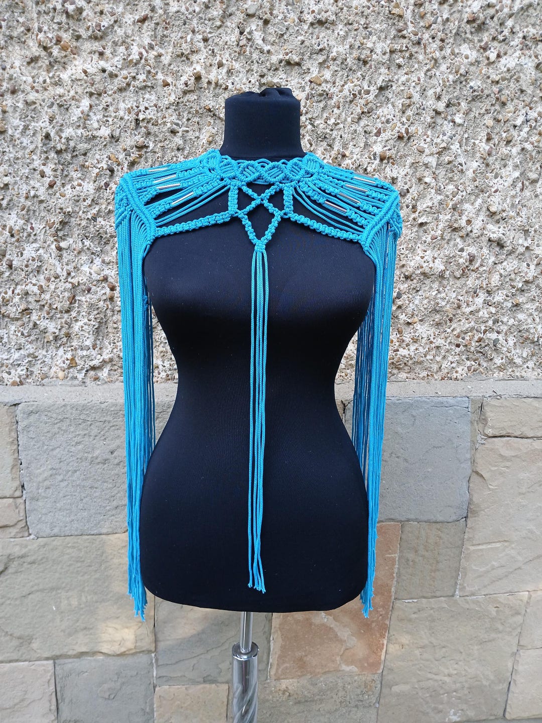 Macrame Cape, Macrame Shoulder, Macrame Art , Macrame Festival, Boho ...