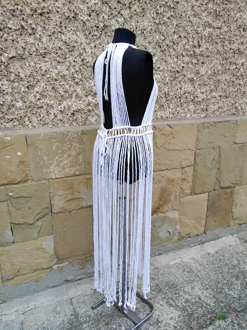 Macrame Dress Festival Dress Beach Party Dress Macrame Boho - Etsy
