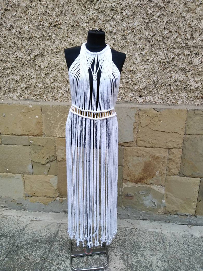 Macrame Dress Festival Dress Beach Party Dress Macrame Boho - Etsy