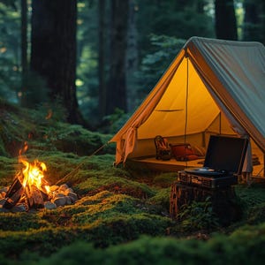 20 Lofi Forest Camping PNG - Etsy