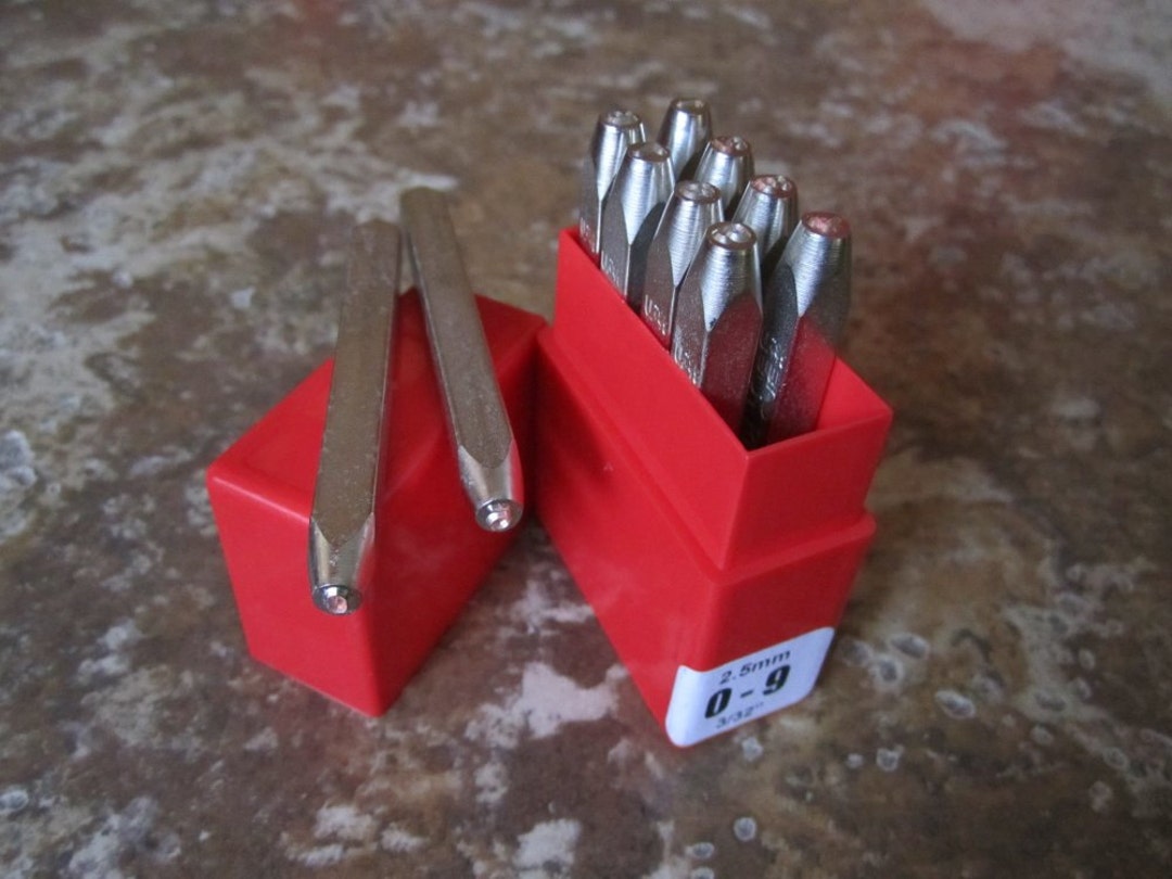 3/32" (2.5mm) Premium Quality Number Stamp Set - Great for Stainless ...