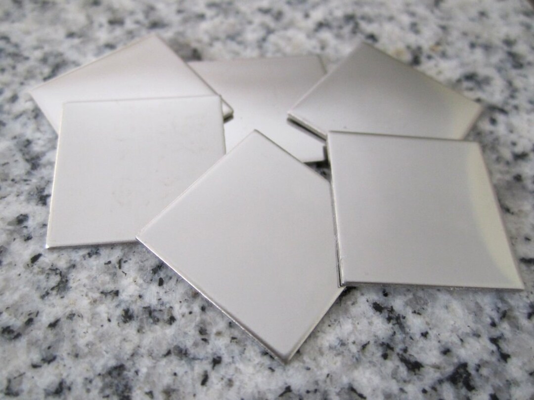 3/4" (19MM) Square Stamping Blanks, 22g Stainless Steel - AWESOME ...