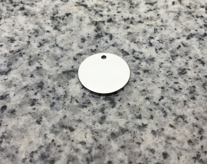 PREMIUM 1 1/4" (32mm) Round Stamping/engraving Blank W/ Hole, 22g ...