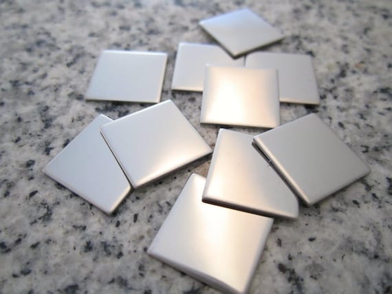 1/2 13MM Square Stamping Blanks 22g Stainless Steel | Etsy