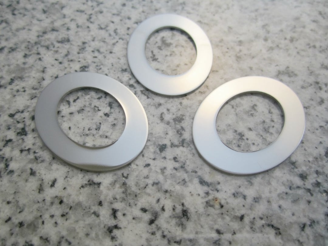 1" X 1 1/4" (25mm X 32mm) Oval Washer Stamping Blank, 22g Stainless ...