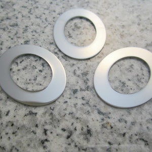 1" X 1 1/4" (25mm X 32mm) Oval Washer Stamping Blank, 22g Stainless ...