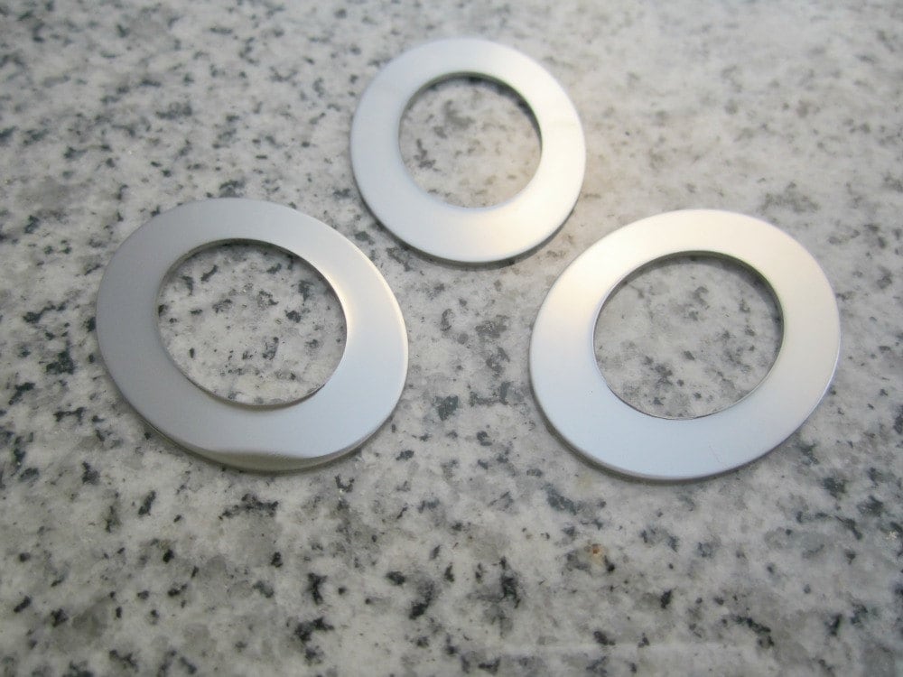 1" X 1 1/4" (25mm X 32mm) Oval Washer Stamping Blank, 22g Stainless ...