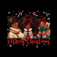 Christmas Black Family Clipart Set, Afro American Couple and Kids Png ...