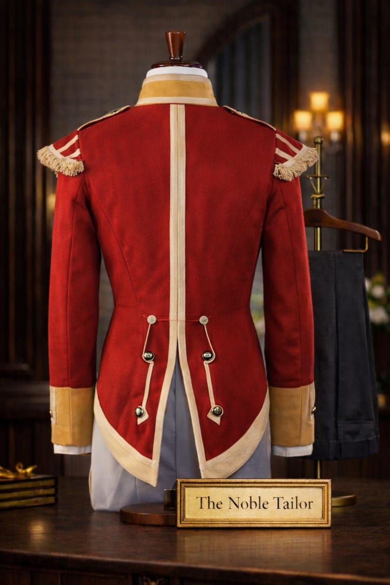 1789 Royal British Army Red Wool Tailcoat | Sergeant Revolutionary Era ...