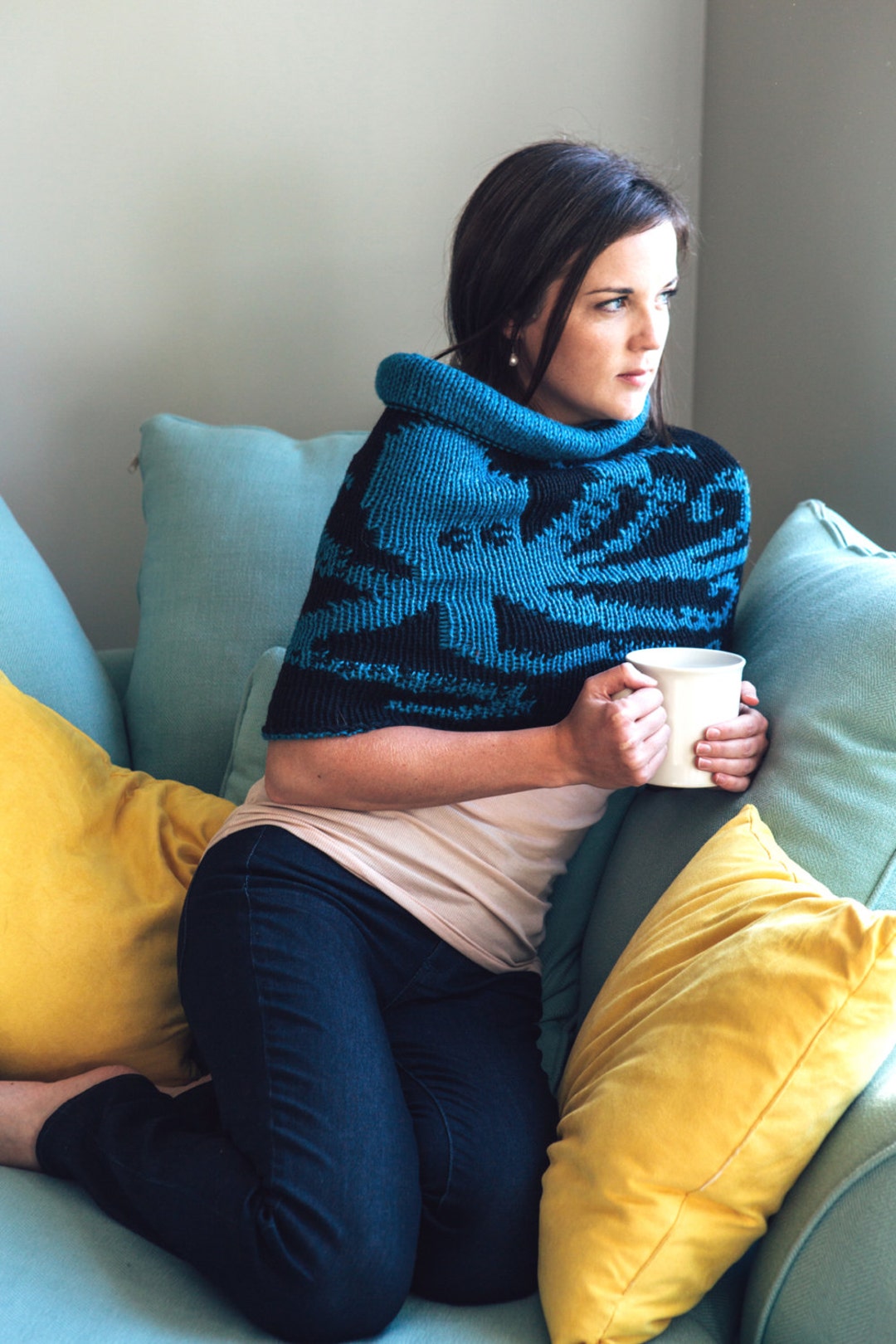 Knitting Pattern — Double Knit Kraken Cowl, Reversible Nautical Cowl ...