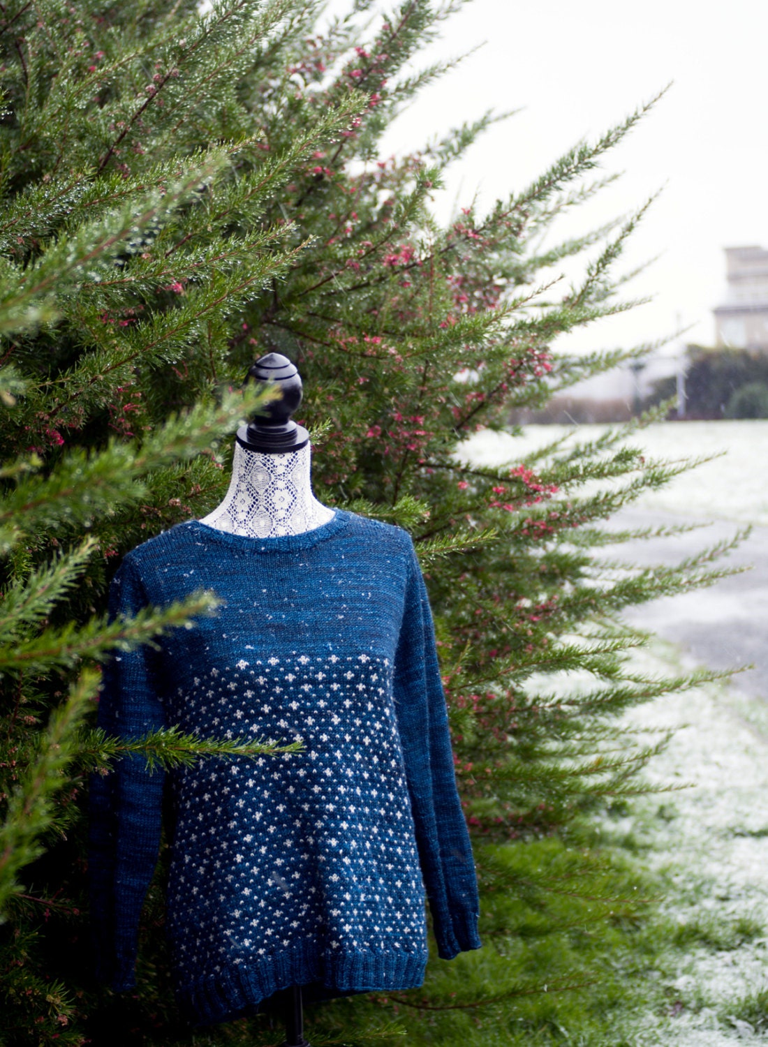 Knitting Pattern for the SNOWFALL SWEATER - Etsy
