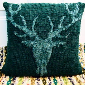 Knitting Pattern for Stag / Deer Head Pillow - Etsy