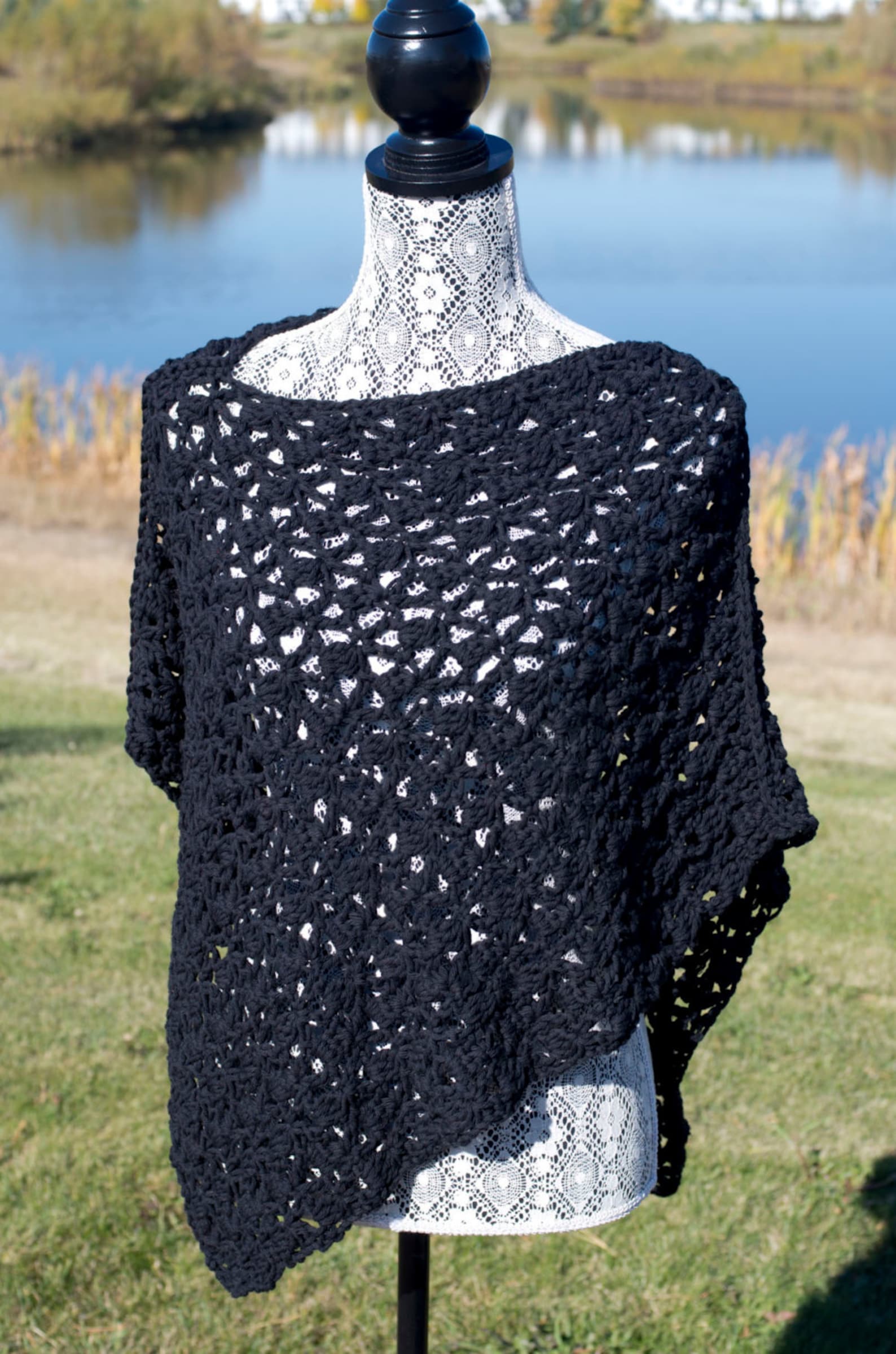 Crochet Pattern — Boho Poncho, Adult & Child Sizes — PDF Digital ...