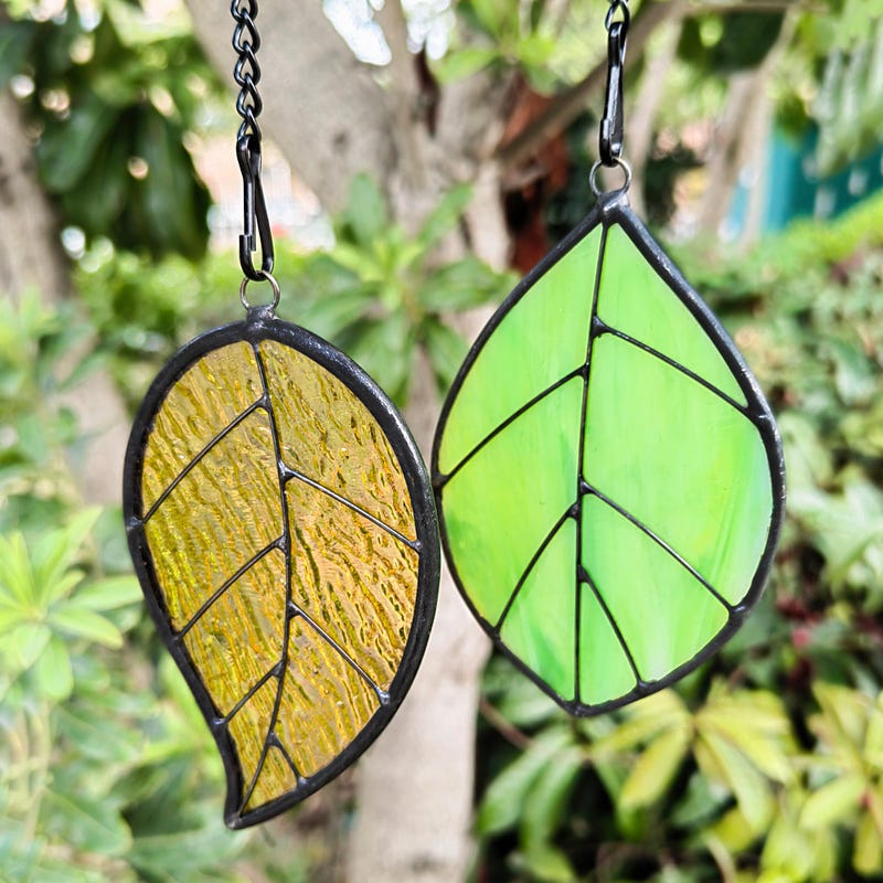 Stain Glass Leaf - Etsy