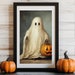 Cute Halloween Wall Art Print Ghost and Pumpkin, Ghost Home Decor ...