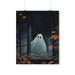 Ghost Looking Out a Window During Fall, Spooky Ghost Print, Halloween ...