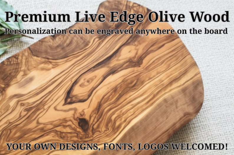 50th Anniversary Olive Wood Cutting Board – Personalized Charcuterie ...