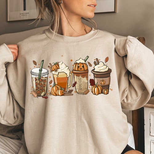 Fall Coffee Sweatshirt Fall Sweater Pumpkin Spice - Etsy