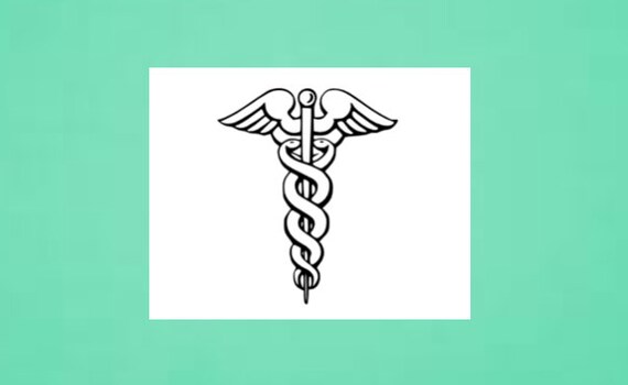Temporary Tattoo Caduceus Medical Symbol Doctor | Etsy