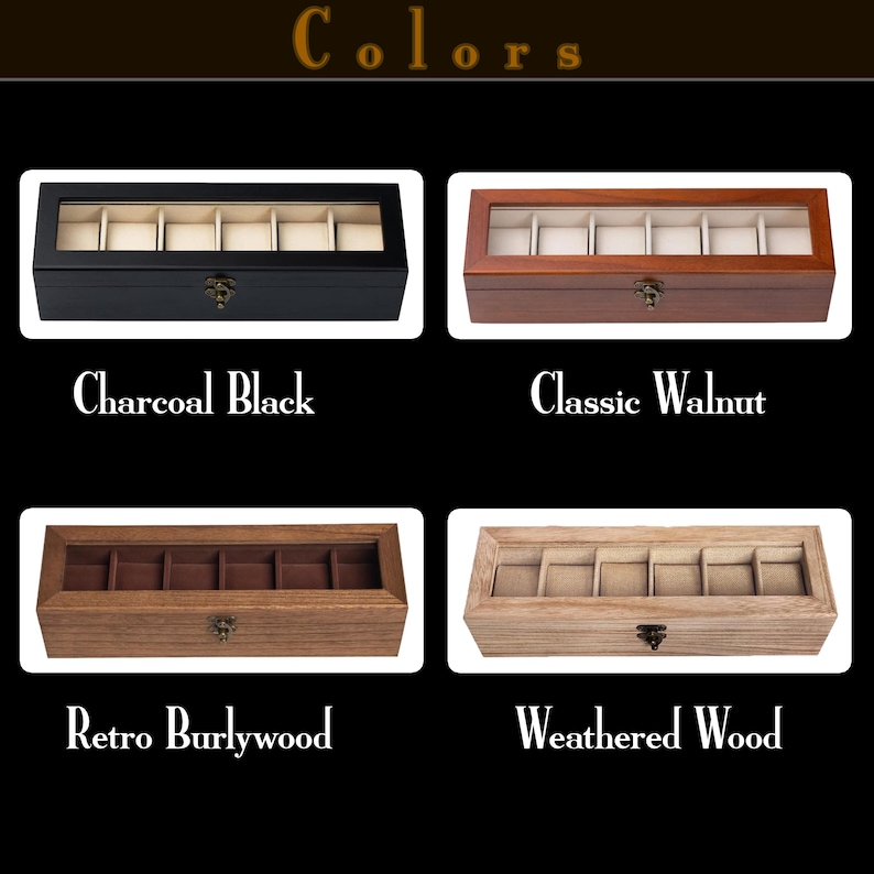 Custom Watch Box With Glass Lid – Personalized Wooden Watch Case ...