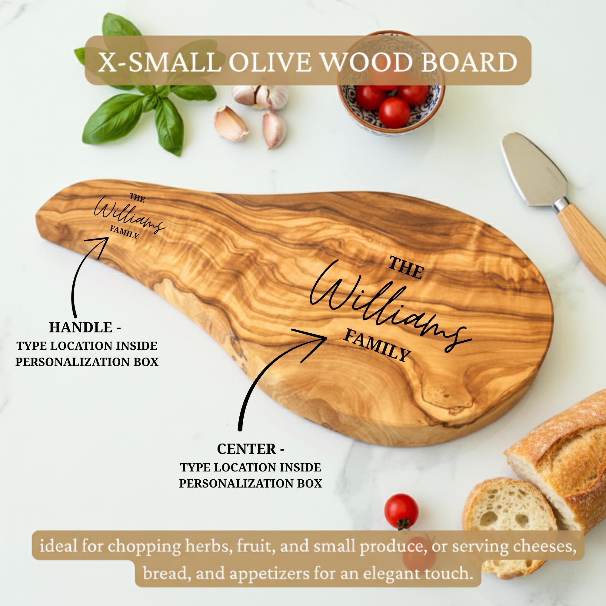 50th Anniversary Olive Wood Cutting Board – Personalized Charcuterie ...