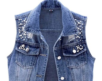 Custom Denim Vest - Etsy