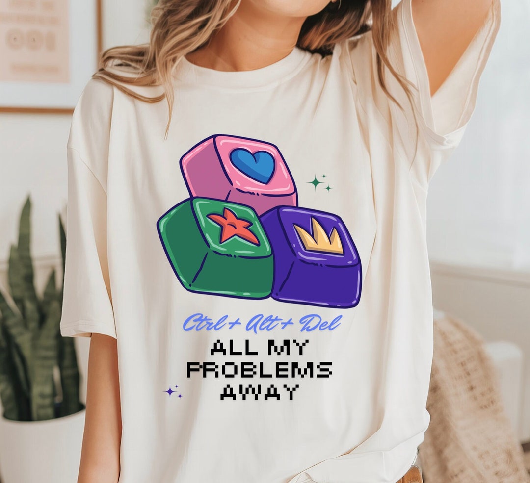 Cute Retro Keycaps Shirt for Women Sarcastic Keyboard Tee, Anime Keycap ...