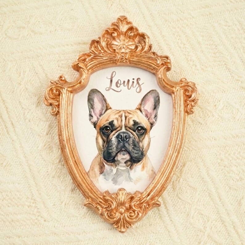 Pet Memorial Frame Custom Dog Cat Portrait Personalized Pet Loss Gift ...