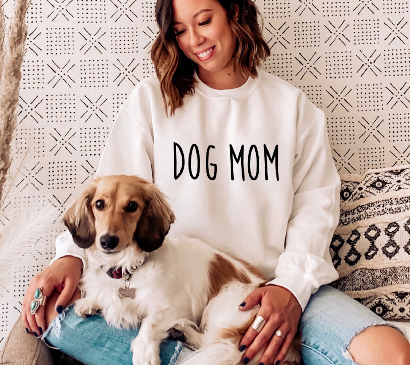 Dog Mom Sweatshirt Dog Lover Sweatshirt Mother's Day - Etsy
