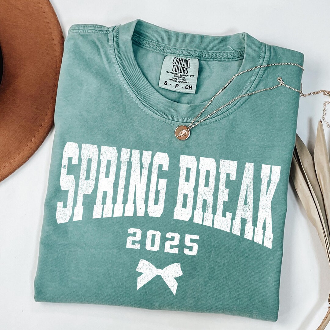 Spring Break Shirt With Coquette Bow, Matching 2025 Spring Break T ...