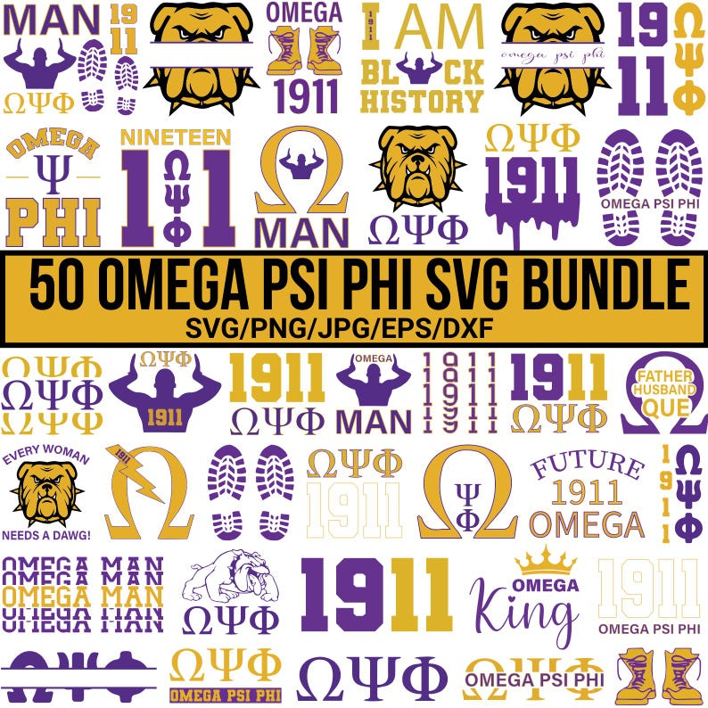 Omega Psi Phi SVG Bundle, Fraternity Designs, Greek Alphabet Svg, Alpha ...