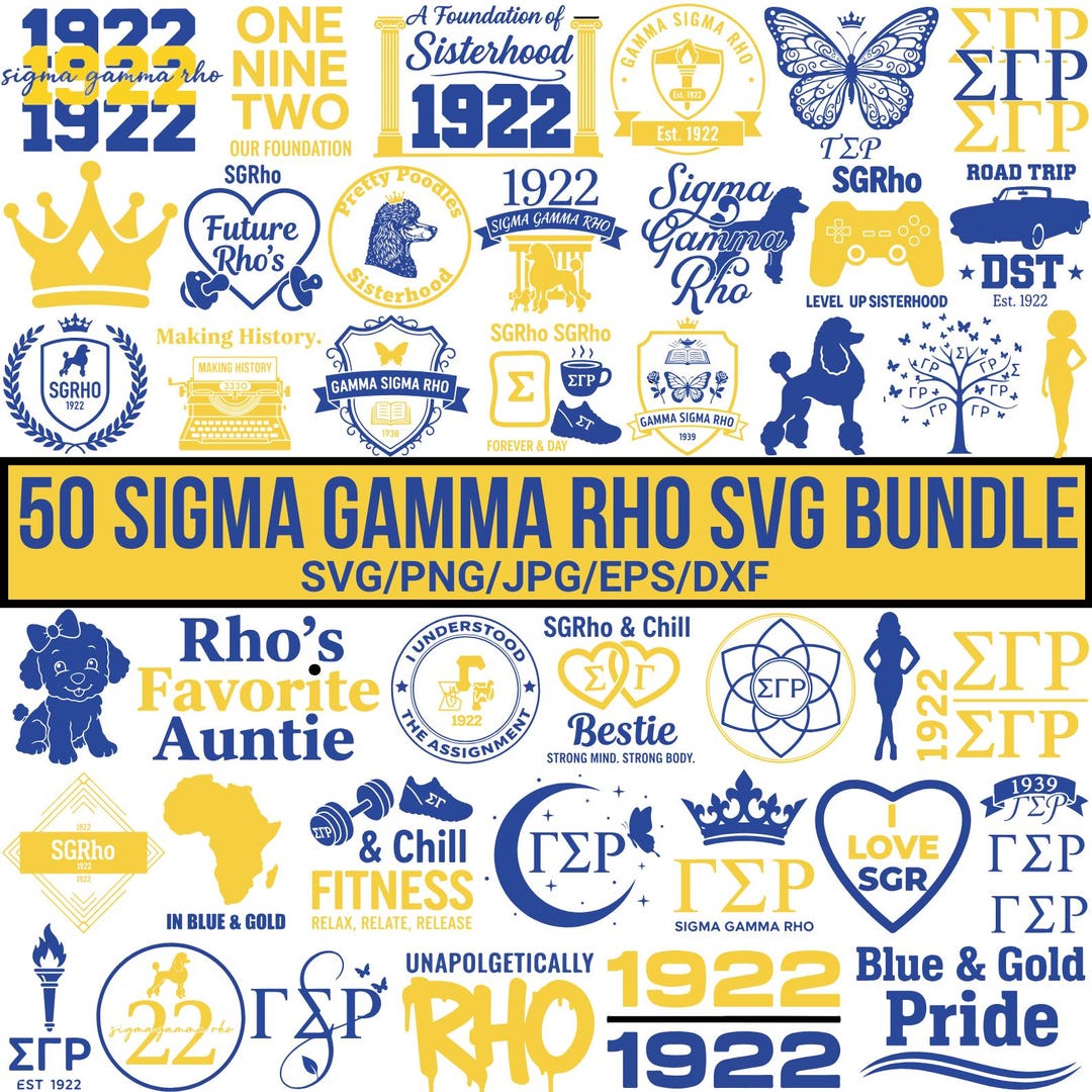 Sigma Gamma Rho SVG Bundle, Sorority Greek Letters, Greek Letters Svg ...