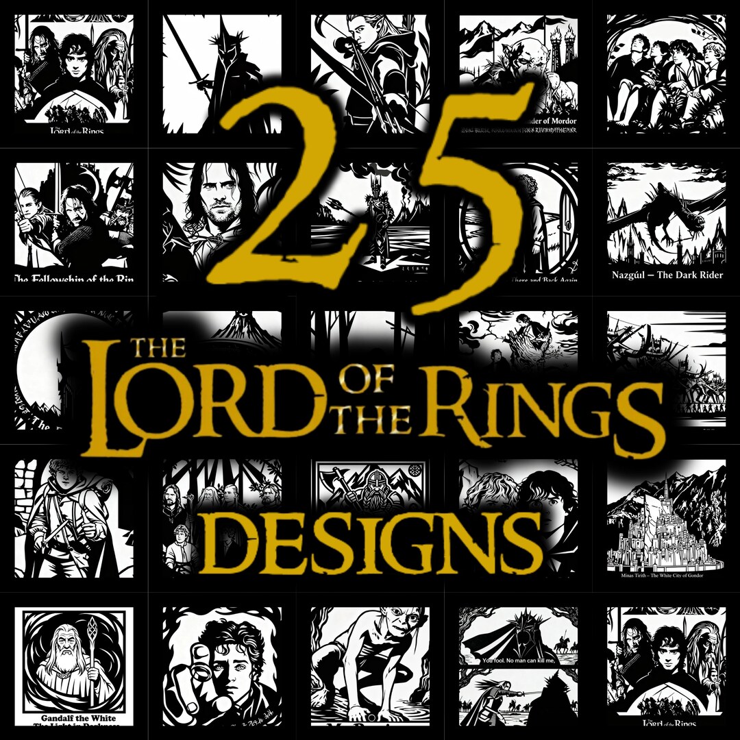 LOTR, Lord of the Rings Bundle, Svg, Dxf, Design for CNC, Laser Cutting ...