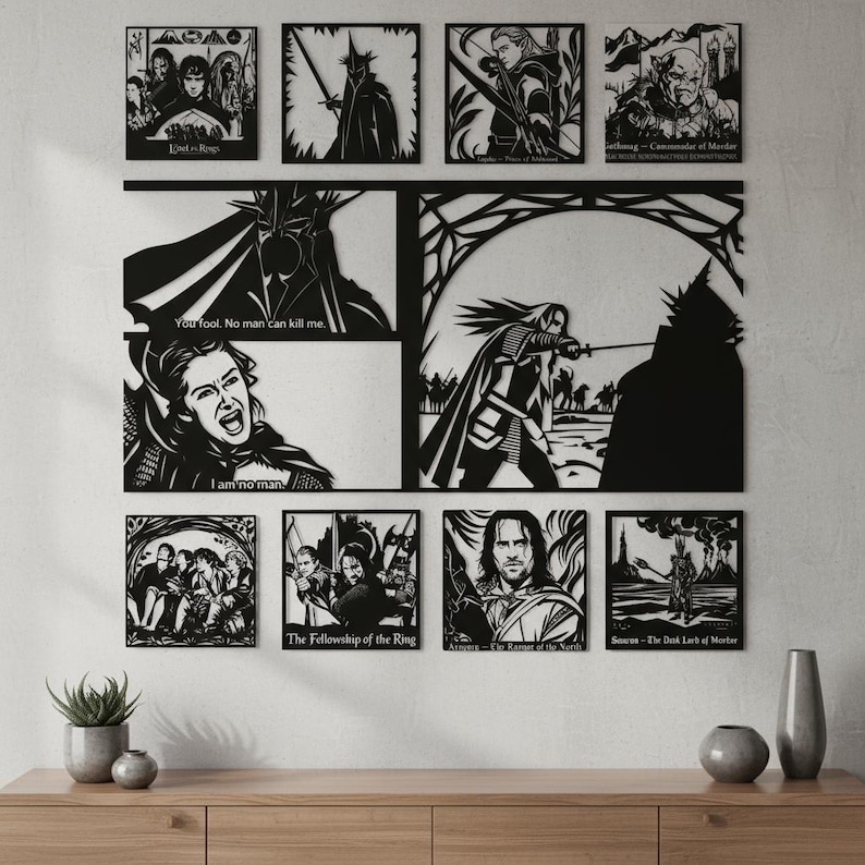 LOTR, the Lord of the Rings Bundle, Svg, Dxf, Design for CNC, Laser ...