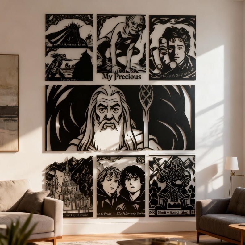 LOTR, the Lord of the Rings Bundle, Svg, Dxf, Design for CNC, Laser ...