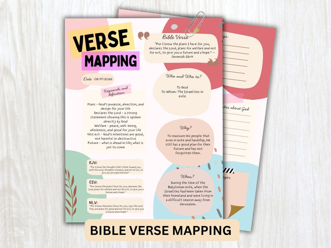 Verse Mapping, Bible Verse Mapping, Verse Mapping Template, Bible Study ...