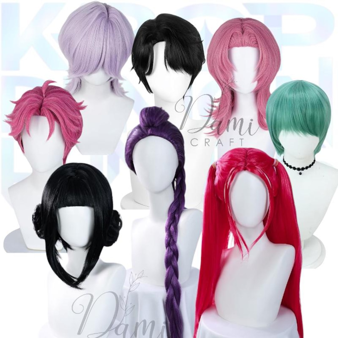Huntrix Saja Boys Cosplay Wigs, Kpop Demon Hunters Anime Cosplay Wig ...