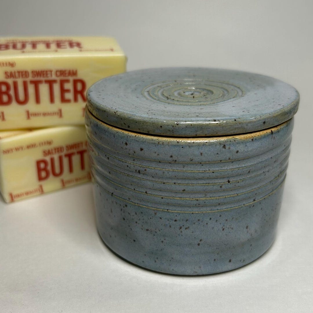 French Butter Bell or Keeper Ceramic Butter Crock Pottery Kitchen Sets ...